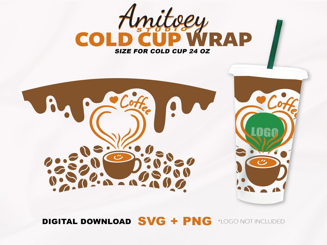 Love Coffee SVG Full Wrap, Coffee Latte Art Coffee Lover Cappuccino ...