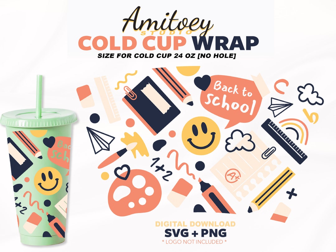 Back to School [no Hole] Full Wrap SVG, Gift for Kids, Education ...