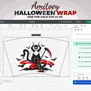 Halloween Devil SVG Full Wrap, Halloween Theme Happy Halloween Satan ...