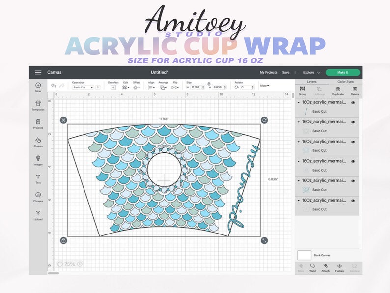 Mermaid Pearl Fish Scales Full Wrap SVG Under the Sea for - Etsy