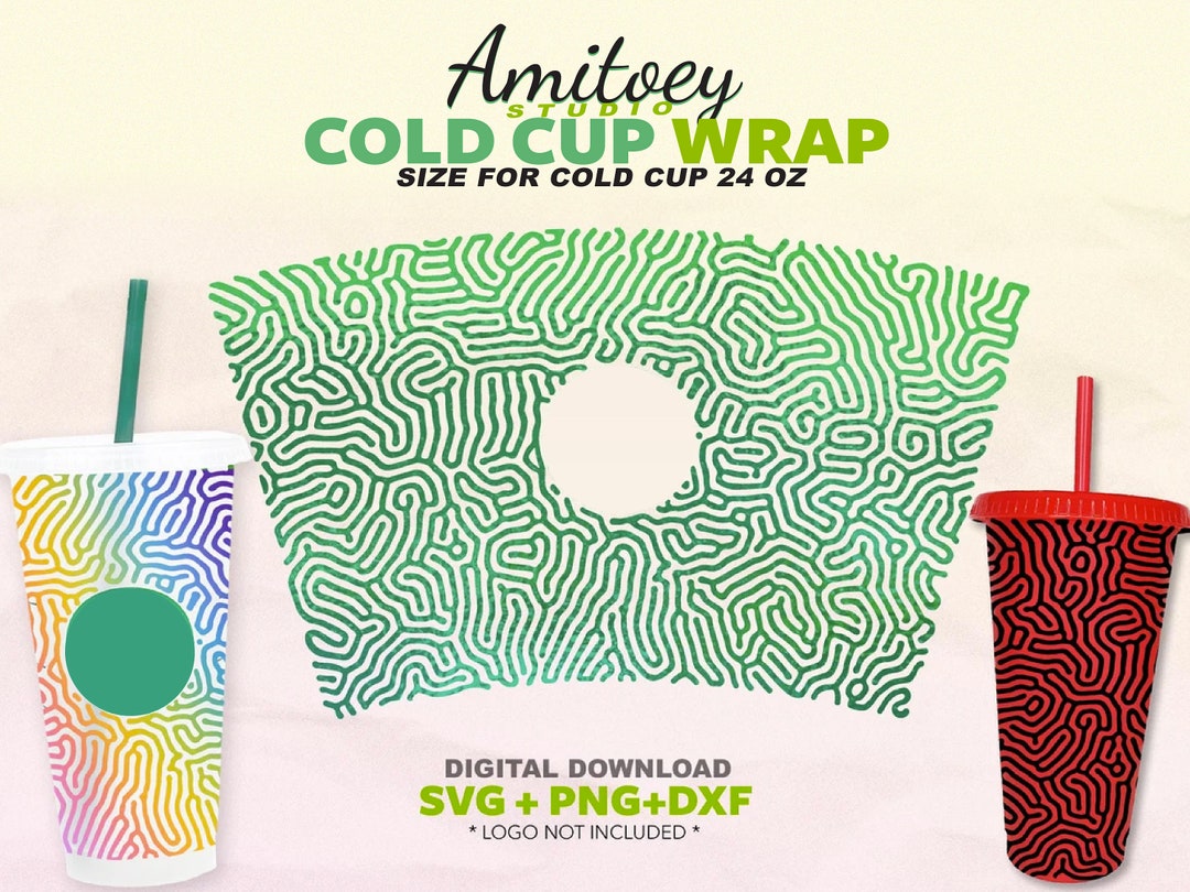 Maze SVG Full Wrap, Maze Runner Pattern for Cold Cup 24 Oz | SVG, PNG ...