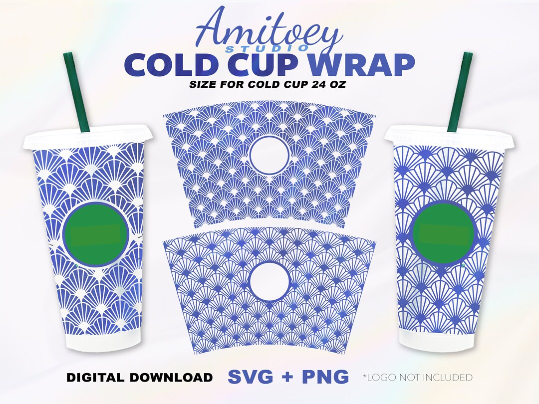 Propeller Pattern Full Wrap SVG, Ceramic Porcelain Pattern for Cold Cup ...