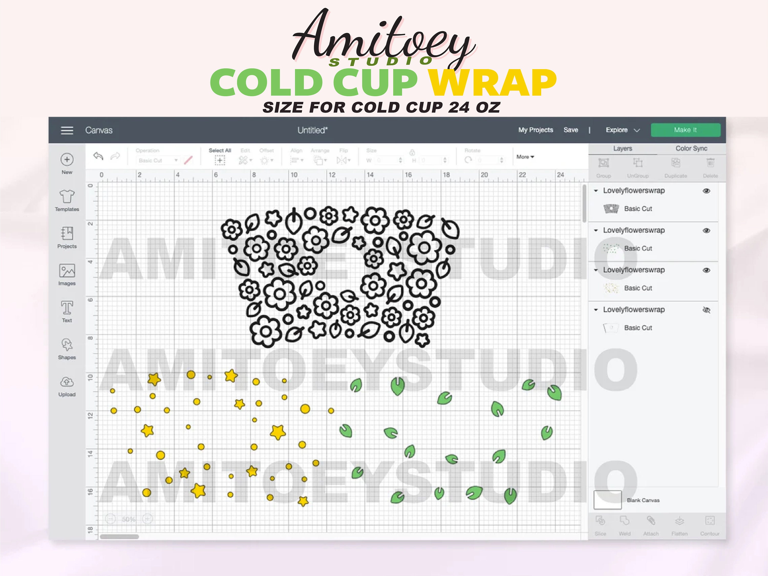 Flowers Daisy SVG Full Wrap Daisy Spring Summer Star Sunny - Etsy