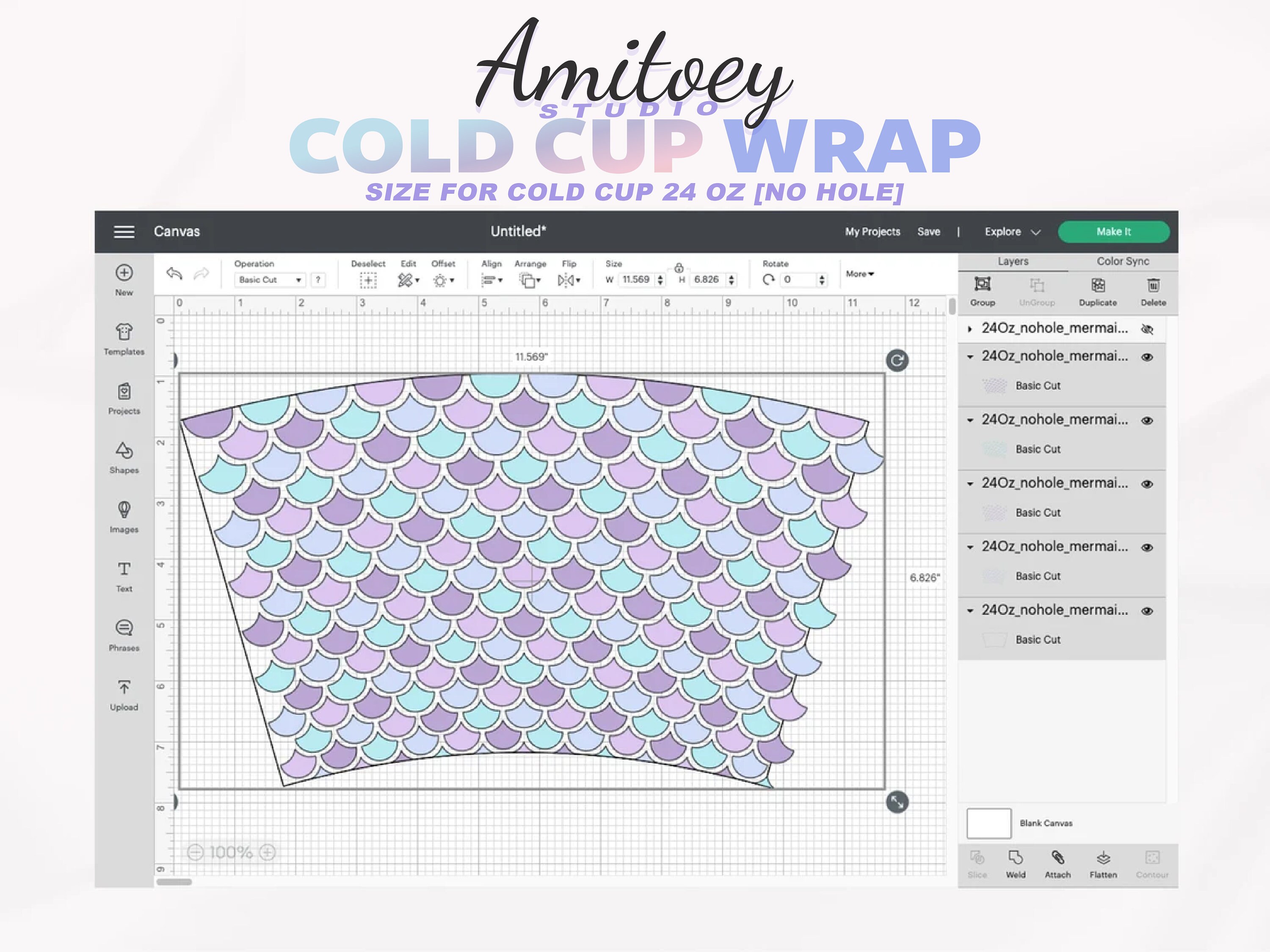 Mermaid Pearl Fish Scales Under the Sea no Hole Full Wrap - Etsy