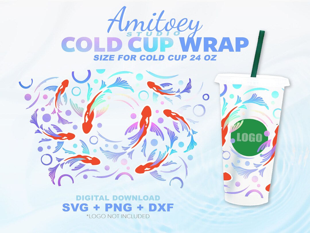 Fish Koi Full Wrap SVG, Goldfish Water Beautiful Fish Sea Ocean for ...