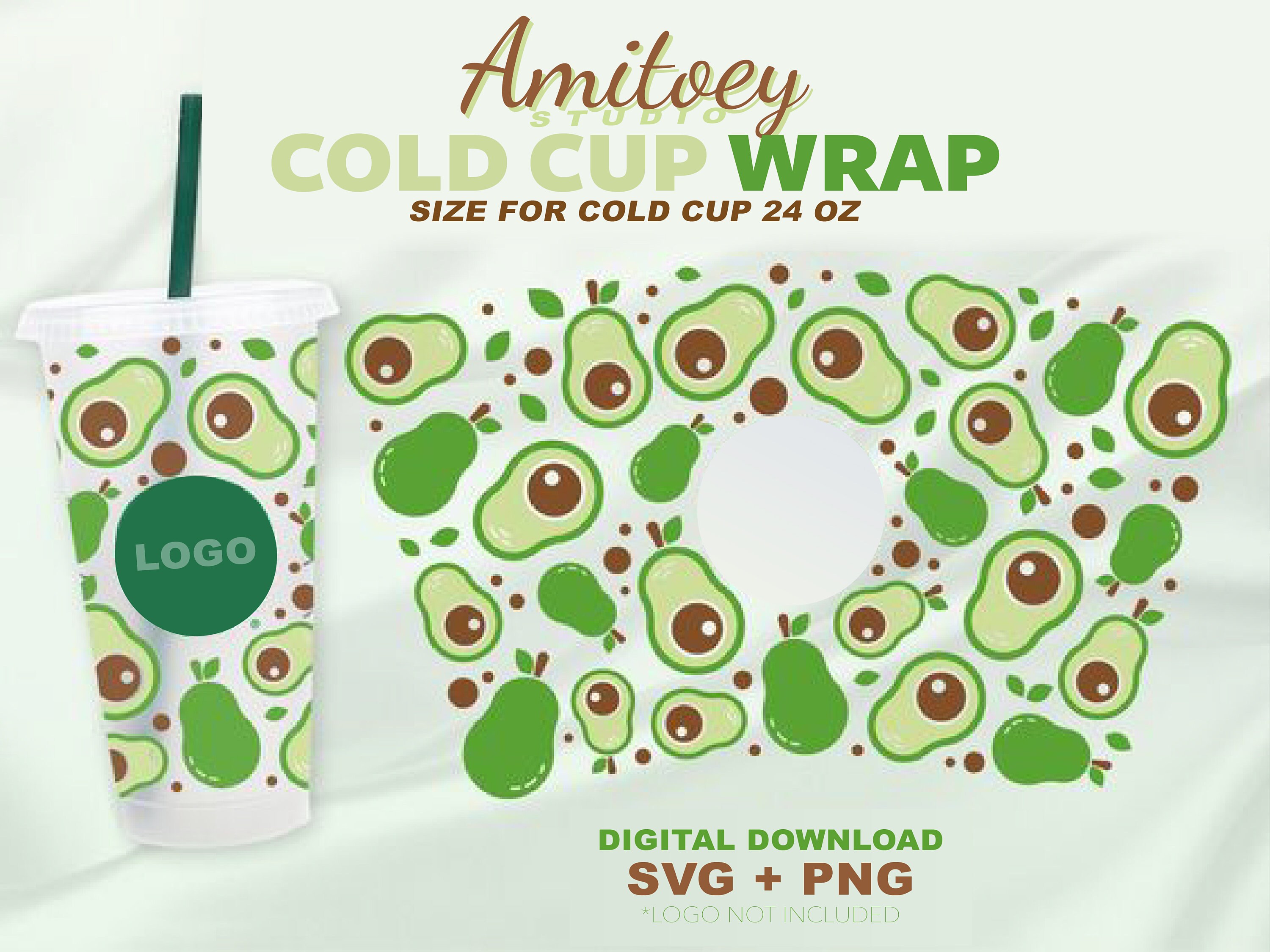 Aguacate Envoltura completa SVG Frutas Saludable Verano - Etsy México