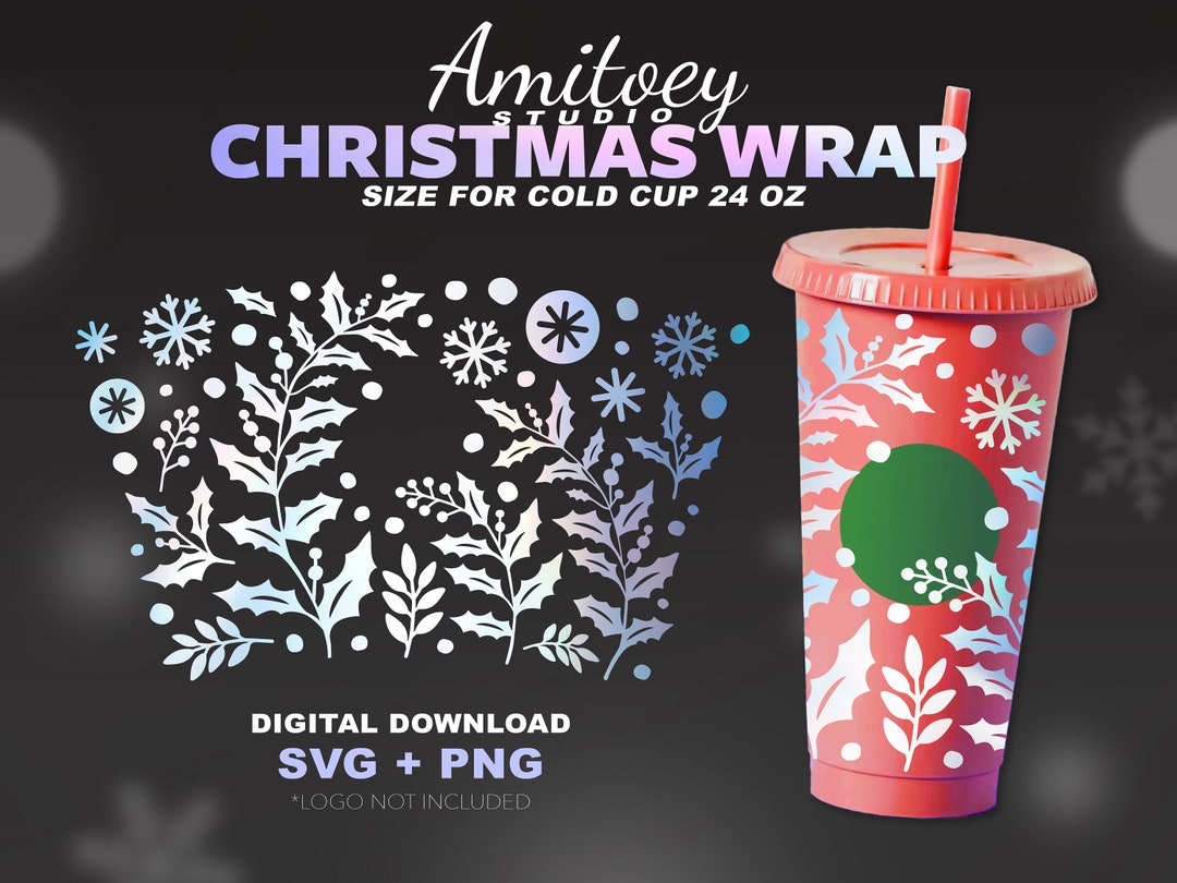 Christmas Winter SVG Full Wrap, Snowflakes Snowball Winter Happy ...