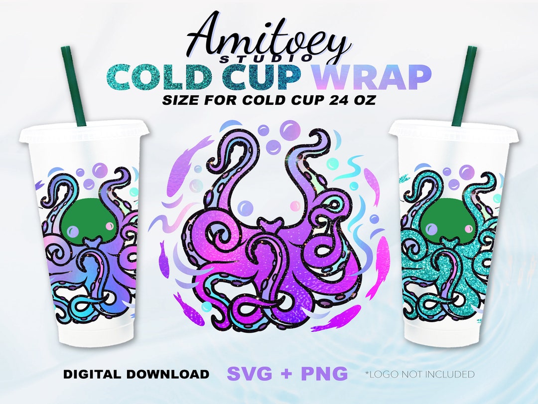 Squid SVG Full Wrap, Halloween Octopus Devil Queen of the Sea Fish ...
