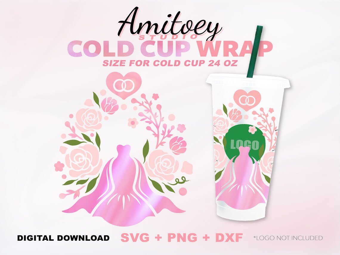 Bride SVG Full Wrap Wedding Love Couple Rings Fiancee Gift for - Etsy