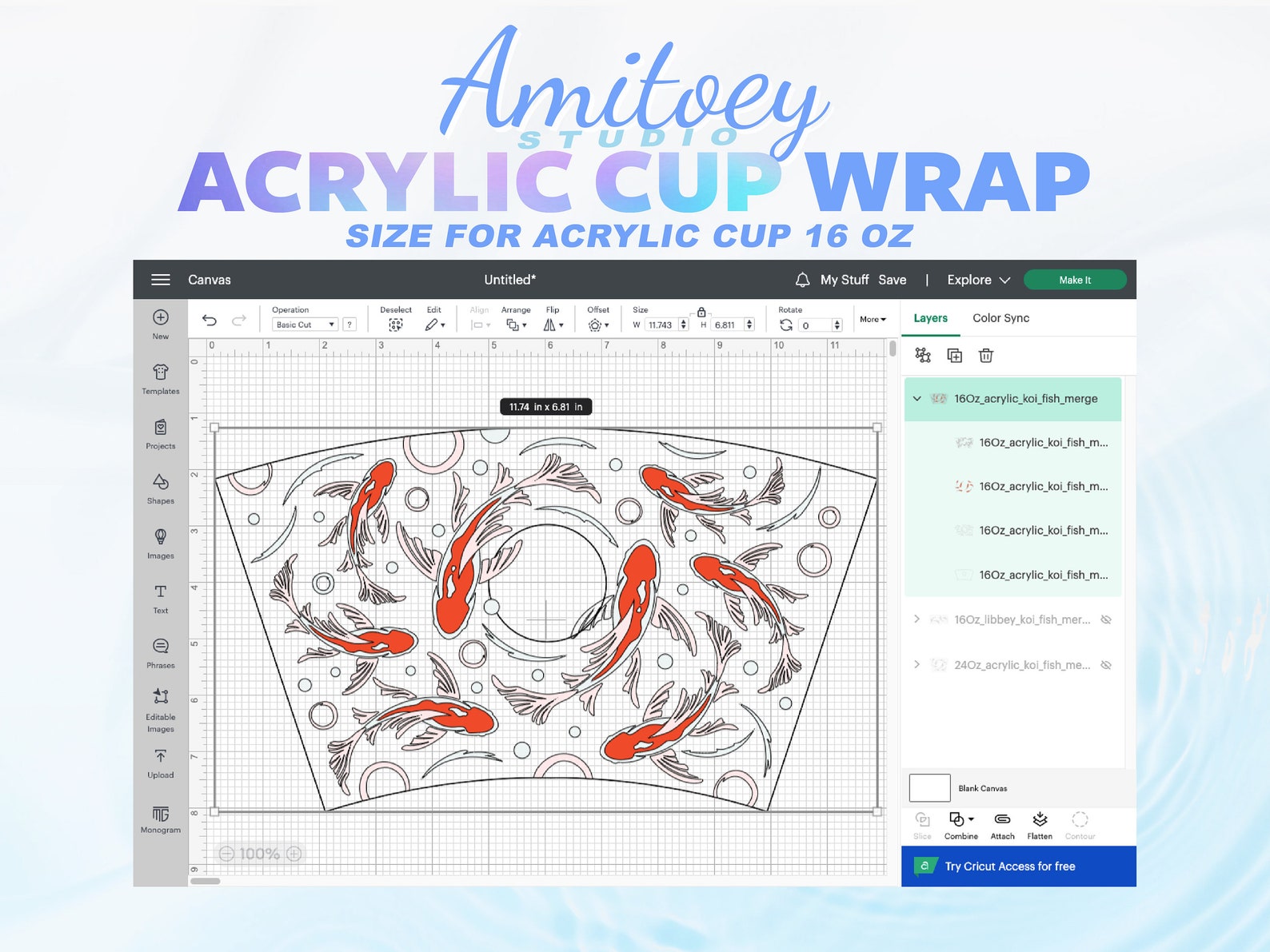 Fish Koi Full Wrap SVG Goldfish Water Beautiful Fish Sea - Etsy