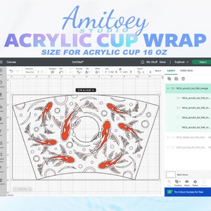 Fish Koi Full Wrap SVG, Goldfish Water Beautiful Fish Sea Ocean for ...