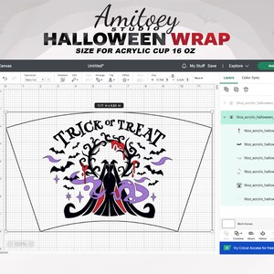 Halloween Trick or Treat Vampire SVG Full Wrap, Vampire Witch Blood ...