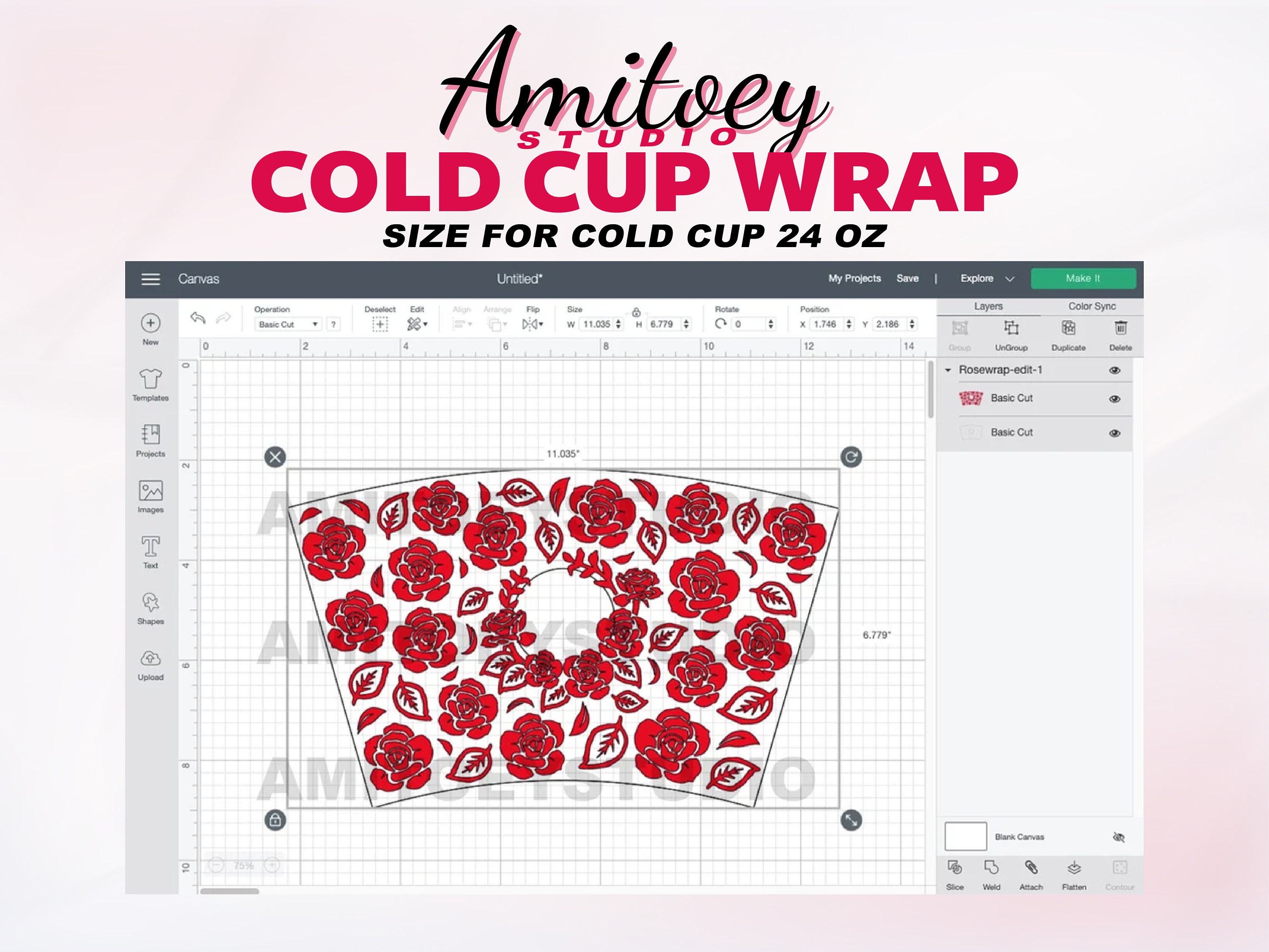Rose Flowers SVG Full Wrap Valentine's Day Theme Given to - Etsy