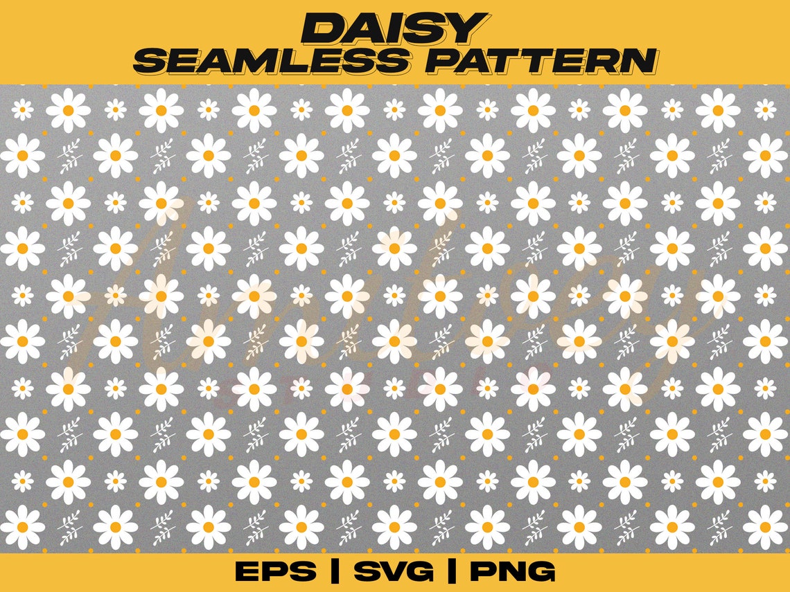 Daisy Seamless Pattern Daisy Pattern Print EPS SVG PNG - Etsy