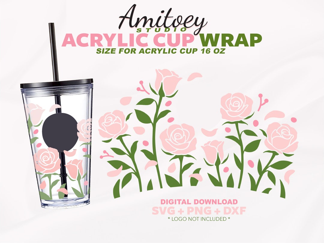 Rose Flowers Full Wrap SVG Romance Valentine's Day Beautiful Pretty for ...