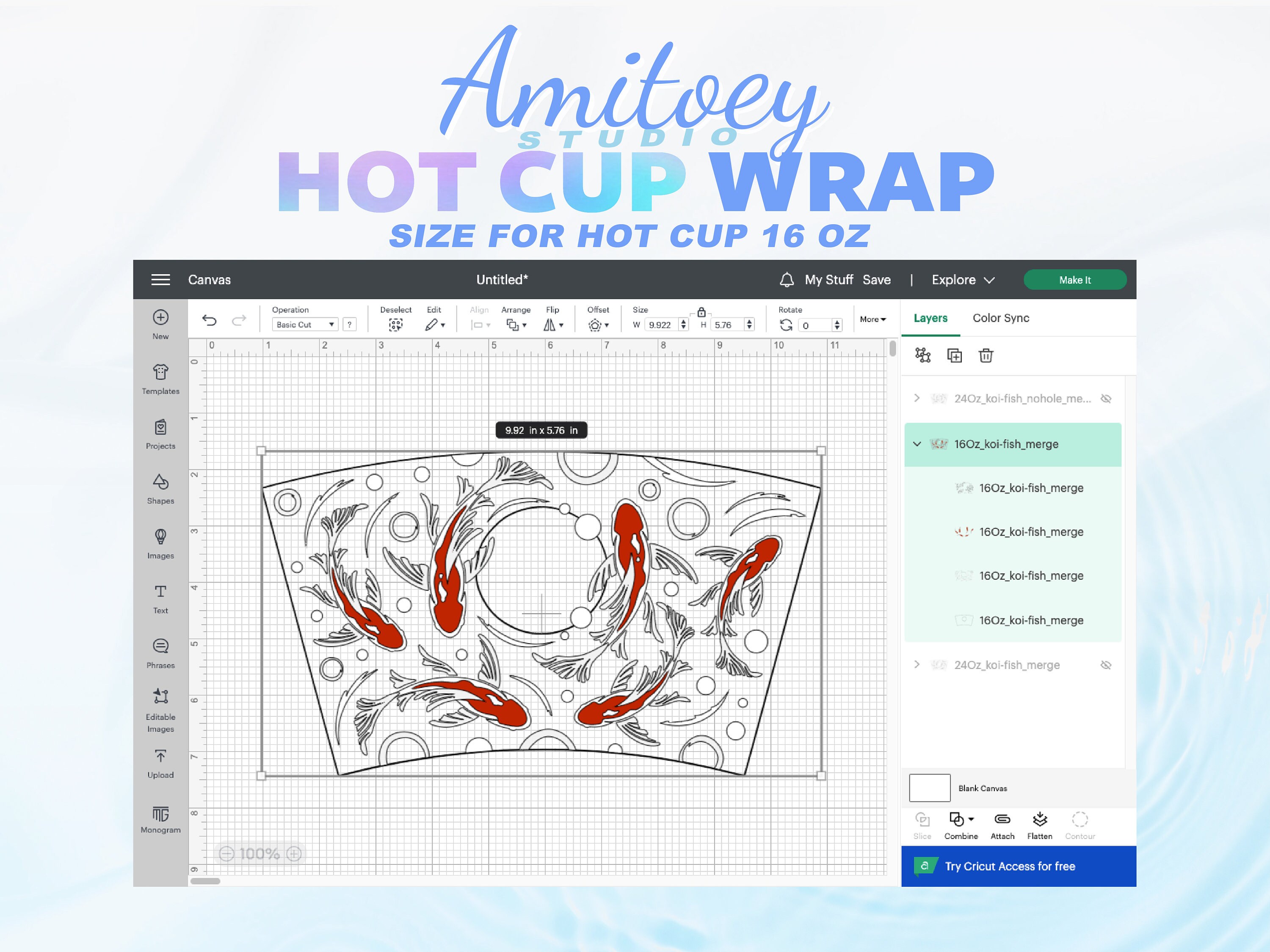 Fish Koi Full Wrap SVG Goldfish Water Beautiful Fish Sea - Etsy