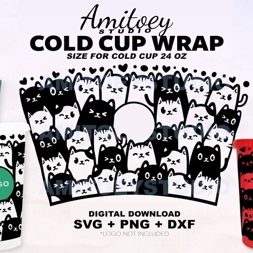 Black Cat SVG Full Wrap Animal Pet Black Cat Cat Cute - Etsy
