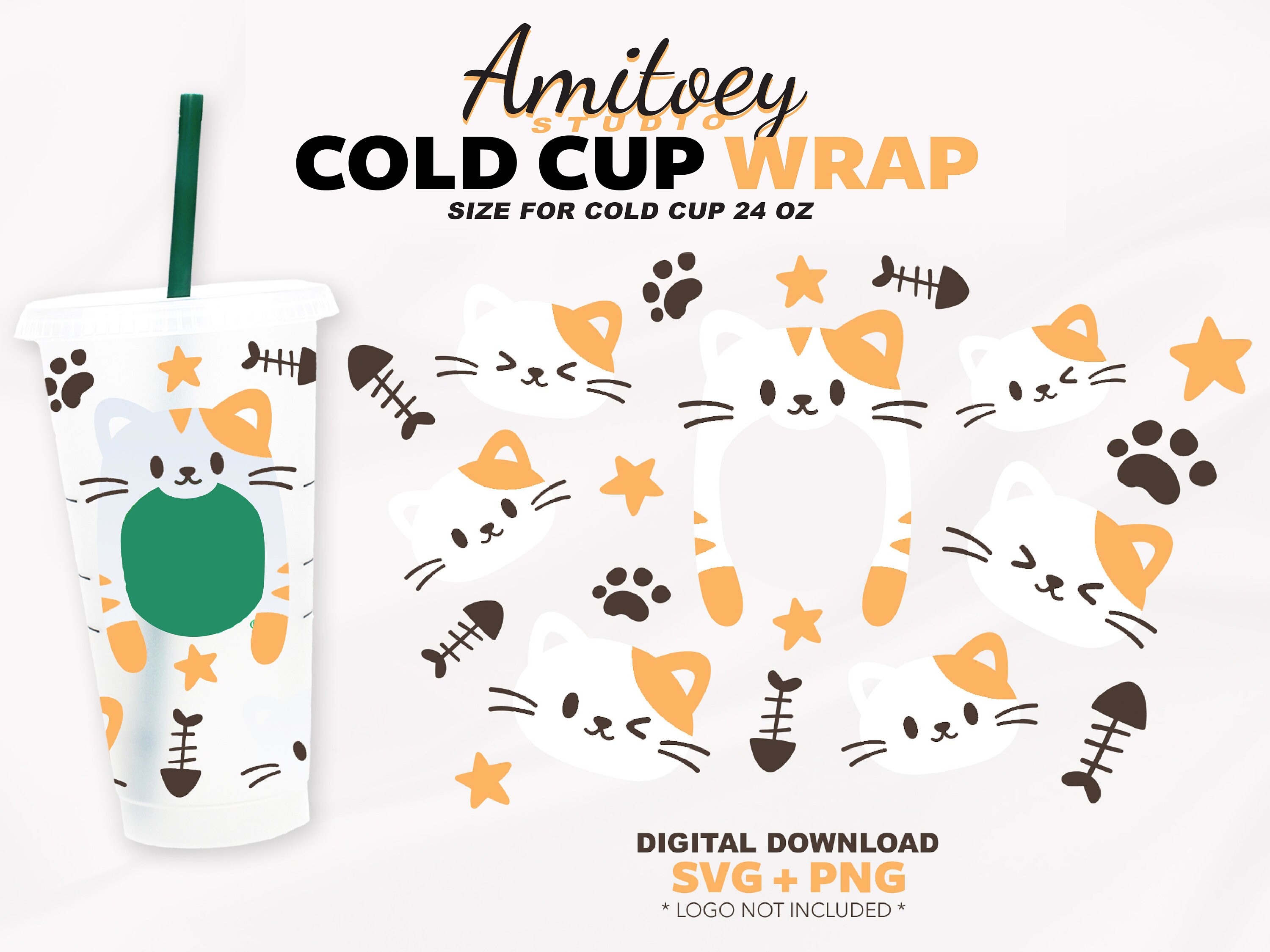 Little Cat SVG Full Wrap Little Pet Animal Cute Cat for Cold - Etsy