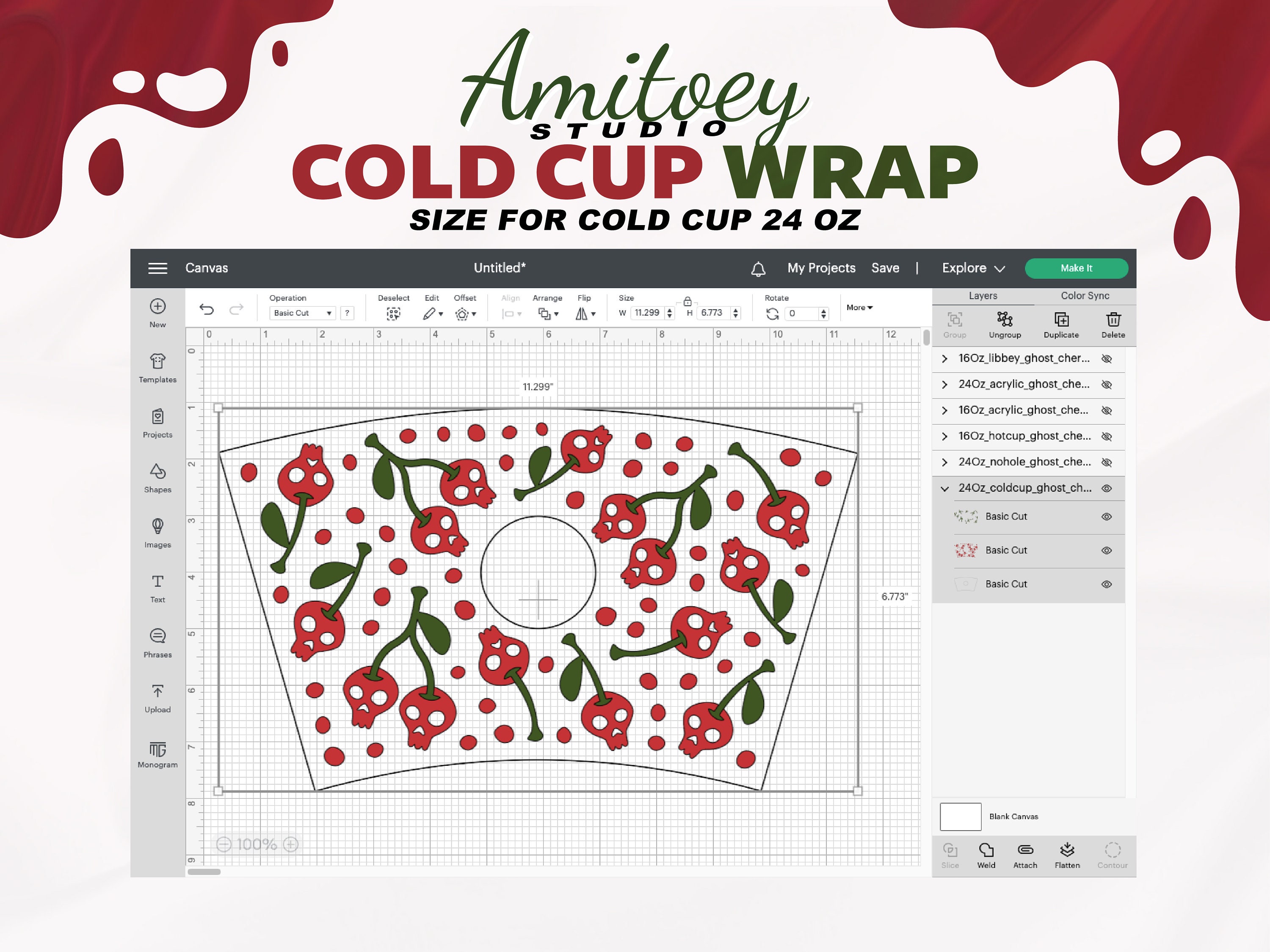 Ghost Cherries Halloween SVG Full Wrap Happy Halloween Fruits - Etsy