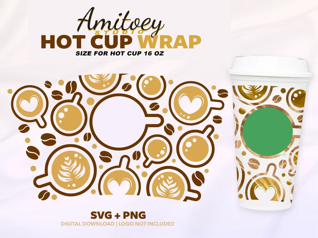 Coffee SVG Full Wrap, Coffee Latte Art Coffee Lover Cappuccino Espresso ...