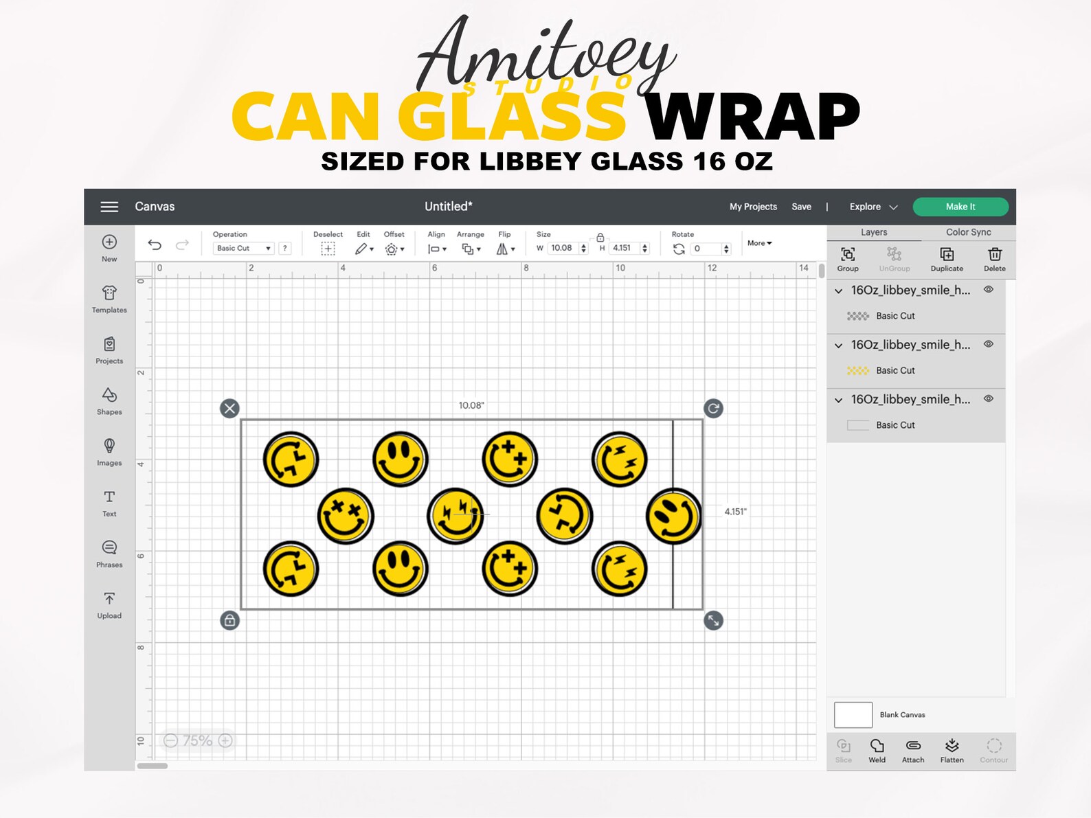 Happy Smile Full Wrap SVG Beer Can Smiley Face Funny - Etsy