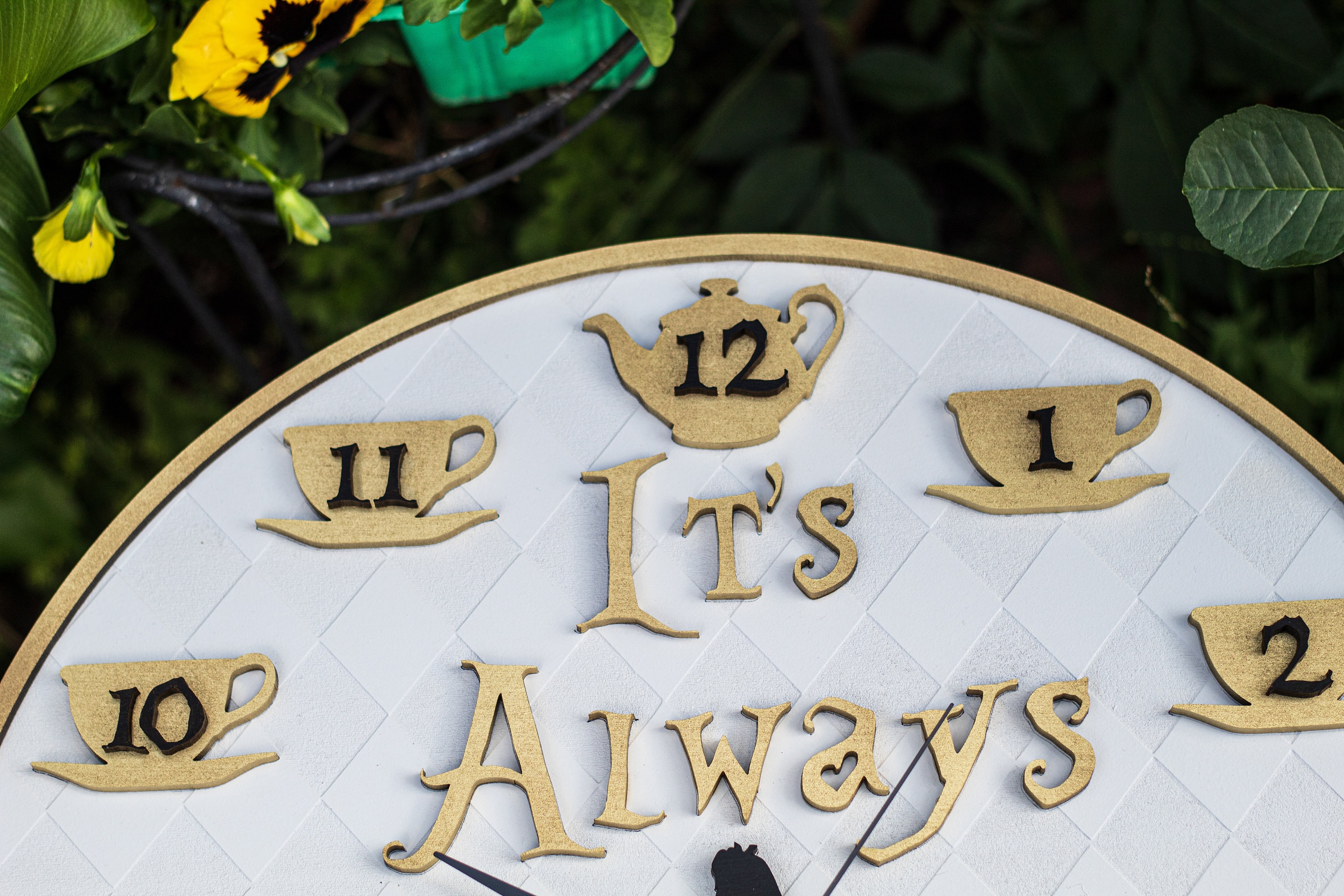 Alice in Wonderland It's Always Tea Time Clock | Etsy