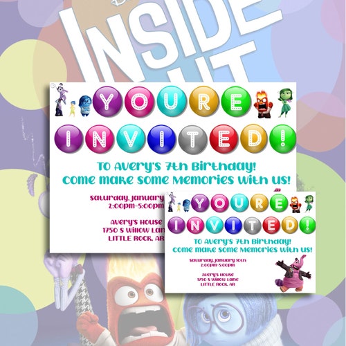 Personalized Inside Out inspired Birthday Banner | Etsy