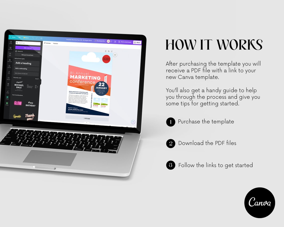 Canva Business Event Flyer // Business Flyer Template // Canva - Etsy