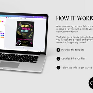 Canva Retro Disco Party Flyer // 90s Disco Party Event Template ...