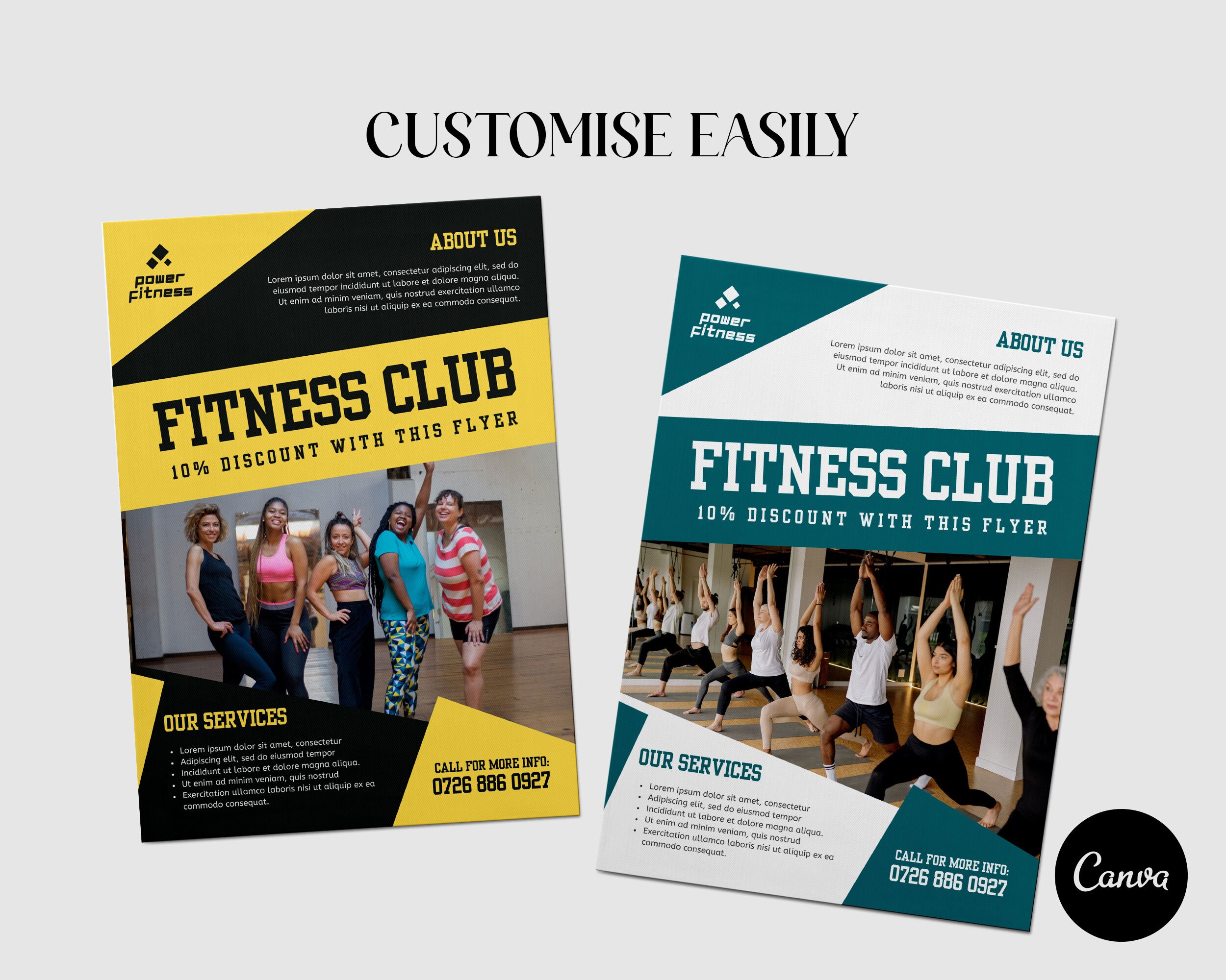 Fitness Flyer Template: Gym Promotion, Personal Trainer (canva) - Etsy