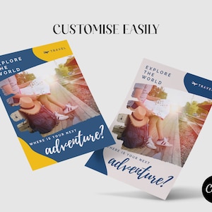 Double-sided Travel Flyer Template: Canva Leaflet (digital Download) - Etsy