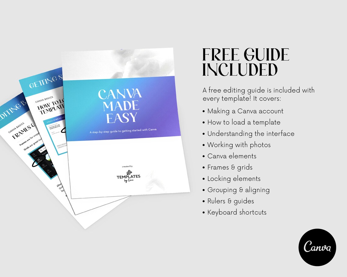 Canva Upscale Menu // Minimal Menu Template // Canva Modern - Etsy