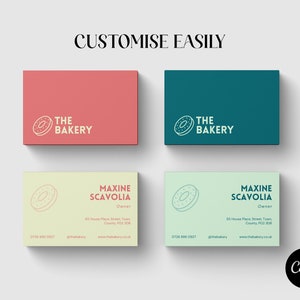Baker Business Card Template: Modern DIY Design (canva) - Etsy