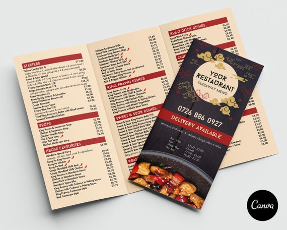 Chinese Food Menu Cover Design