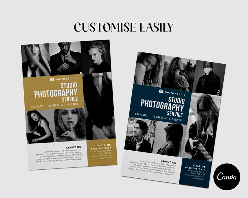 Modern Photography Flyer Template: Stylish Canva Design - Etsy