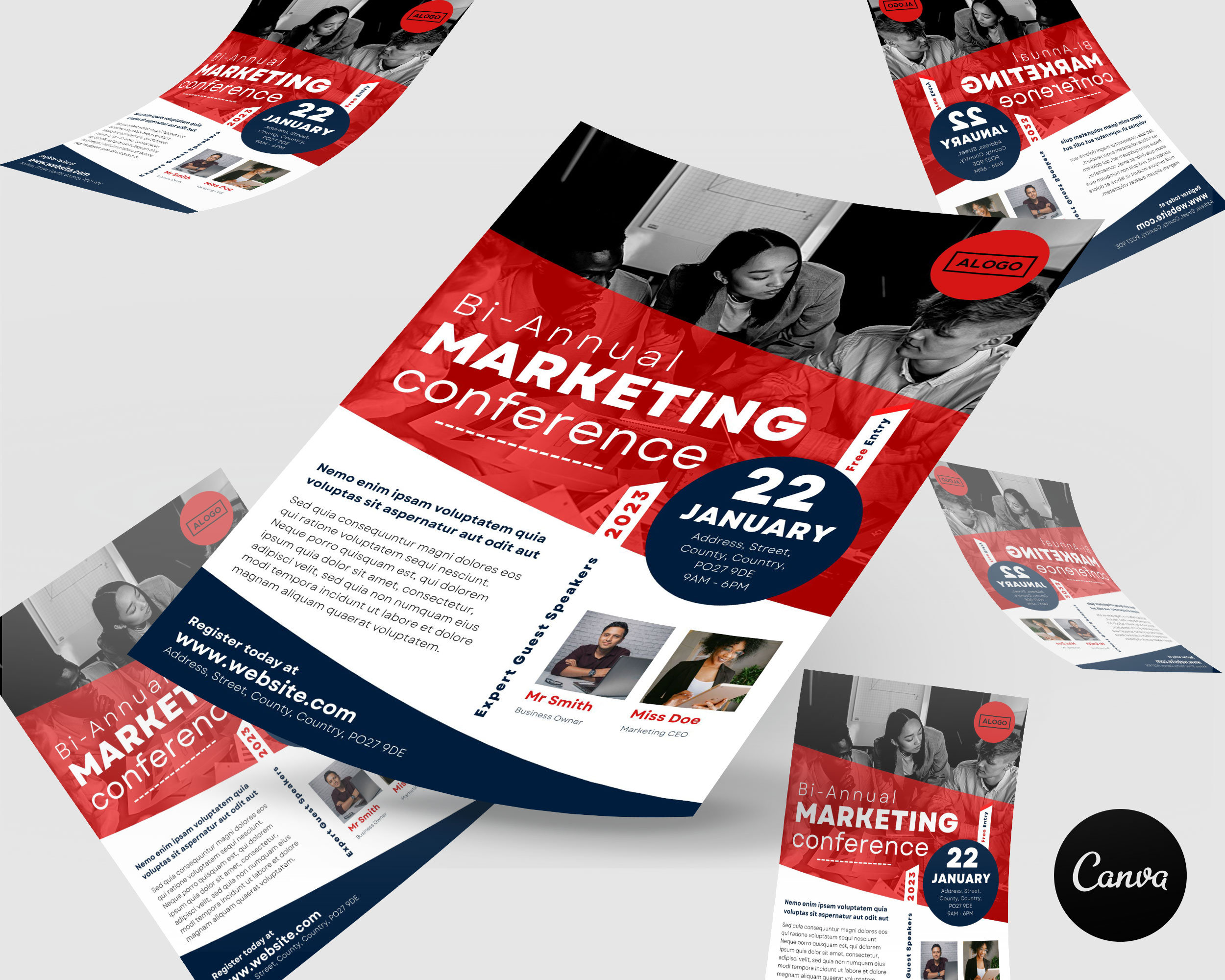 Canva Business Event Flyer // Business Flyer Template // Canva - Etsy