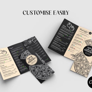 Tri-fold Pizzeria Menu Template: Customizable Canva Design ...