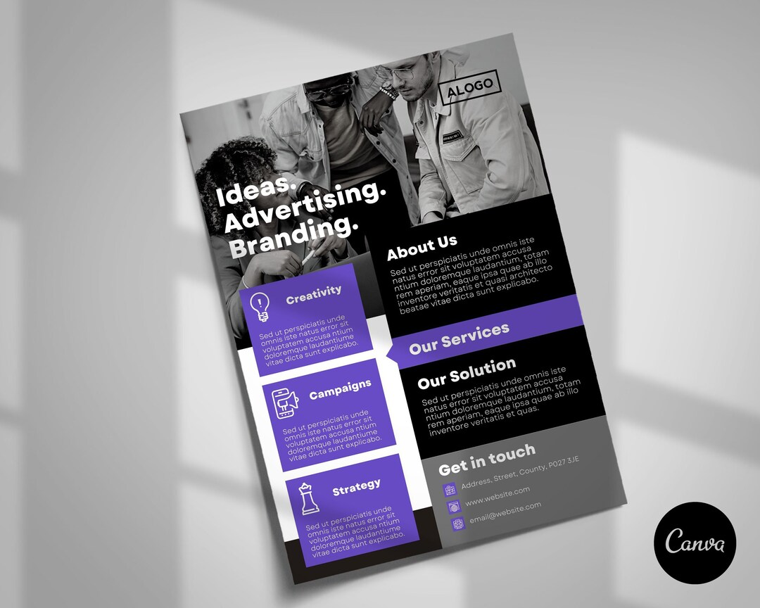 Canva Business Flyer // Business Flyer Template // Canva Leaflet ...