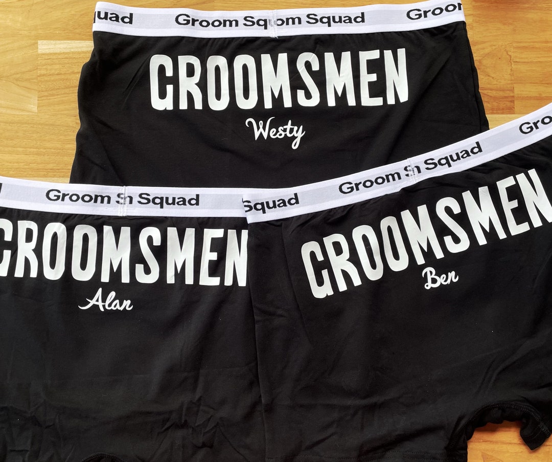 Groom Squad Undies/personalised Undies for Groomsmen Best Man - Etsy