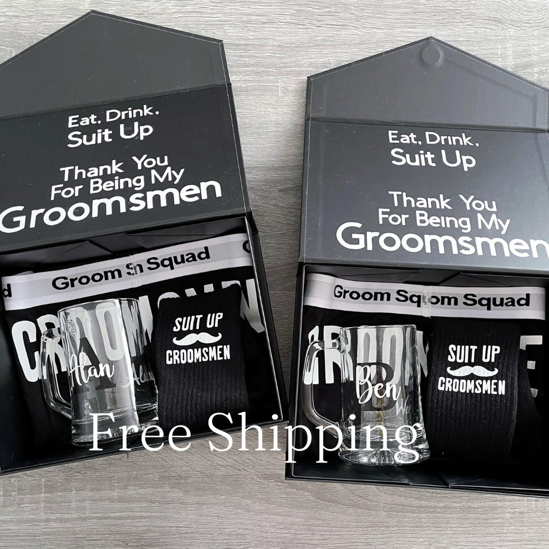 Groomsmen Proposal Gift Boxes/ Groomsmen Gifts / Groomsmen Socks ...
