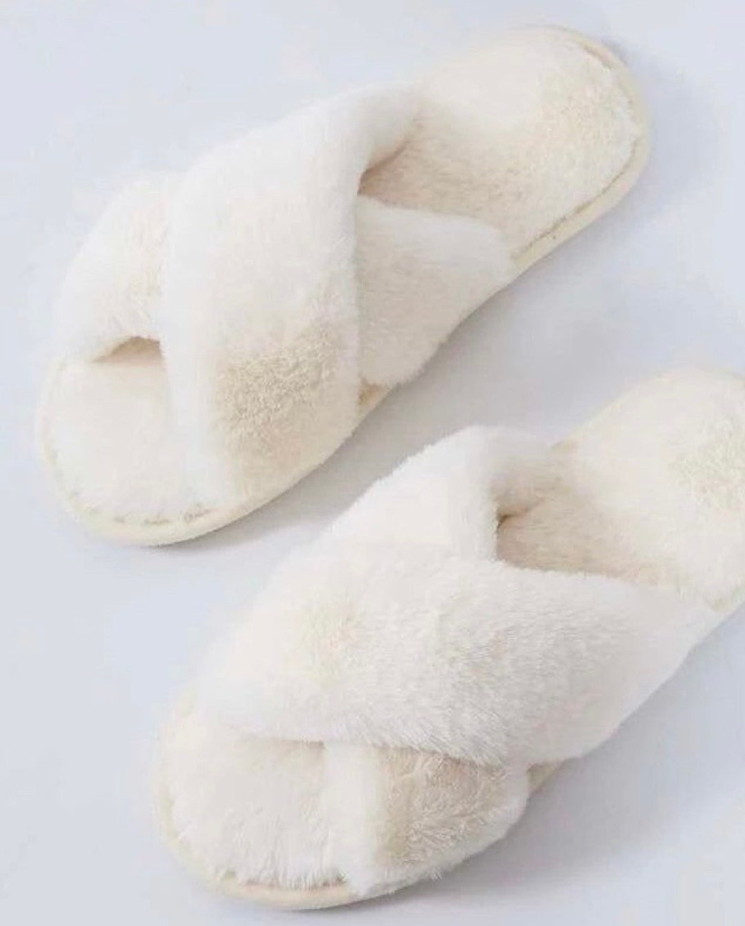 Bridesmaid Maid of Honour Fluffy Slippers /wedding Fur Slippers ...
