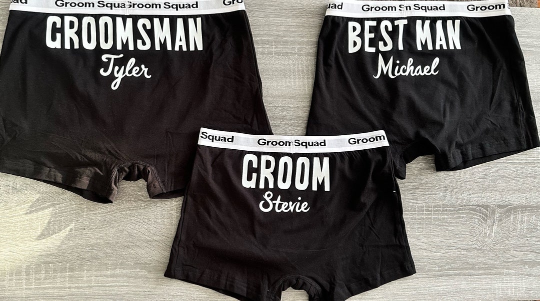 Groom Briefs, Groomsman Briefs, Best Man Briefs, Custom Personalised ...