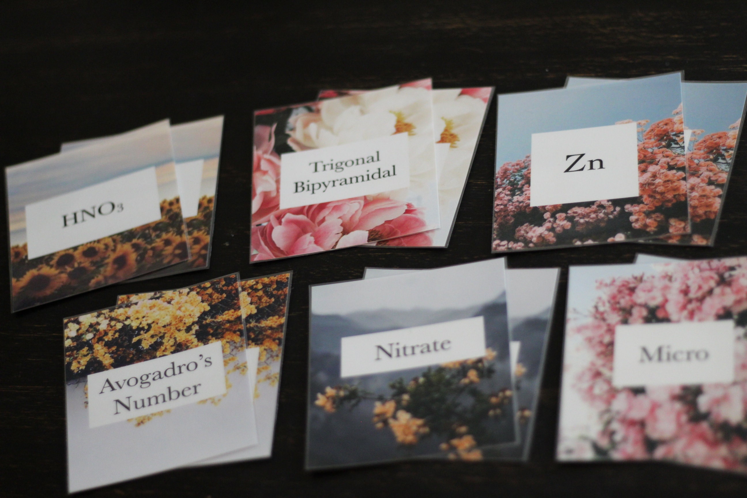 Chemistry Flashcard Set - Etsy