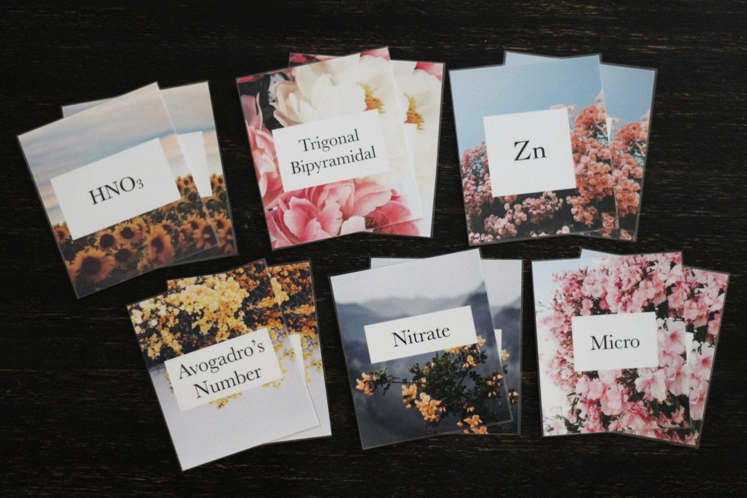 Chemistry Flashcard Set - Etsy