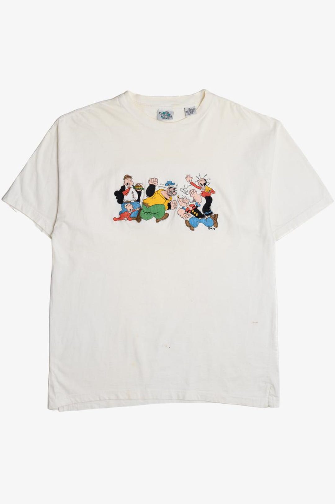 Vintage Popeye Embroidered Blitzz Studios T-shirt (1990s) - Etsy