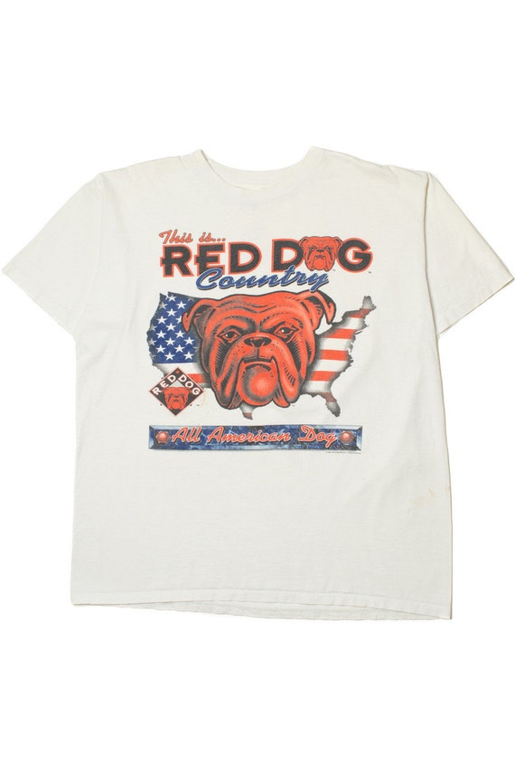 Vintage 1995 Red Dog Malt Liquor Beer Shirt + Hat Bun… - Gem