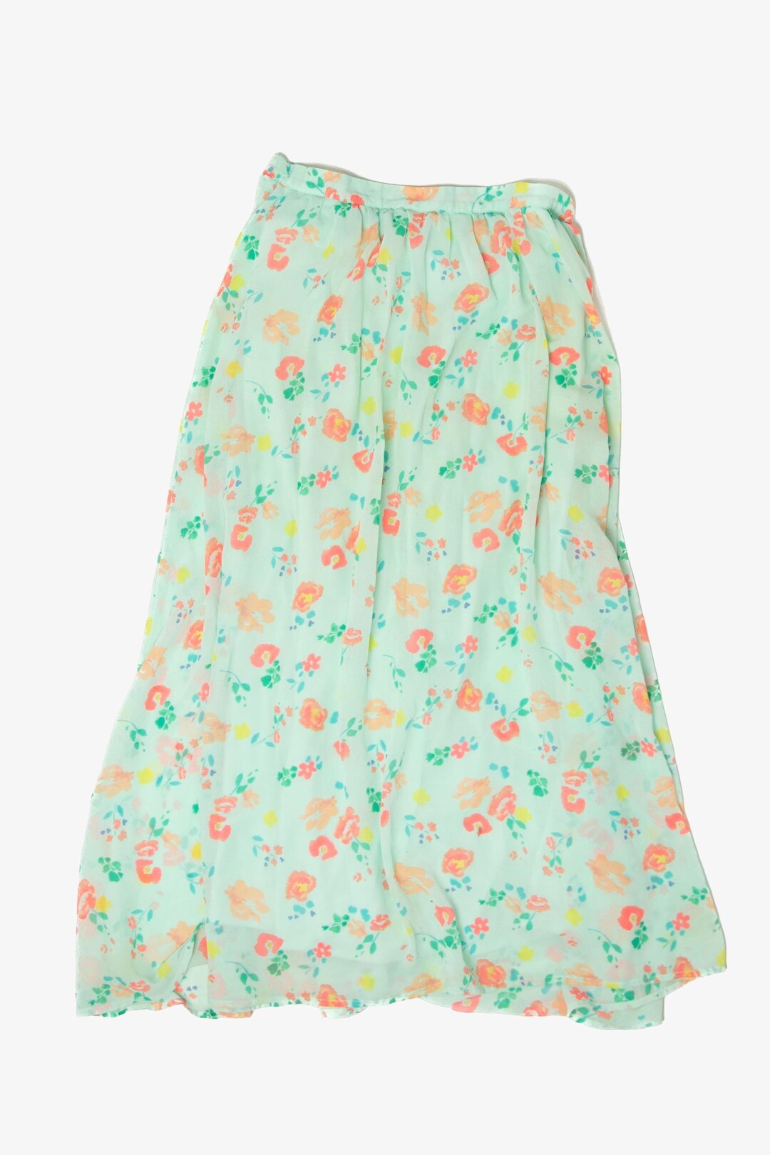 Vintage Cherokee Floral Elastic Waist Maxi Skirt (1990s) - Etsy