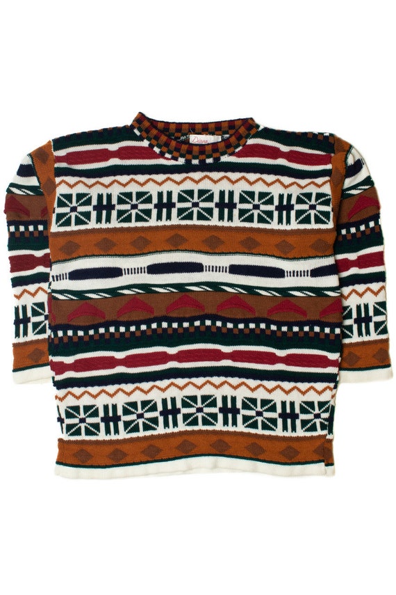 Vintage 80s Geometric Sweater Gem