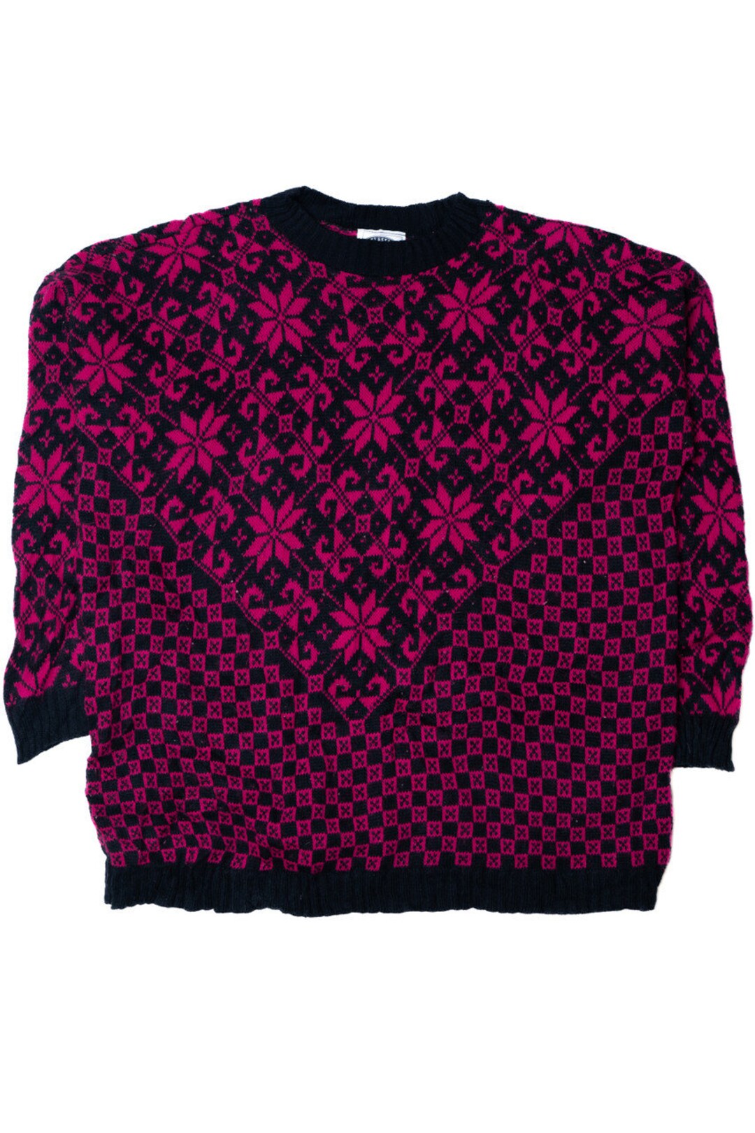 Vintage Hot Pink Classic Essentials 80s Sweater - Etsy