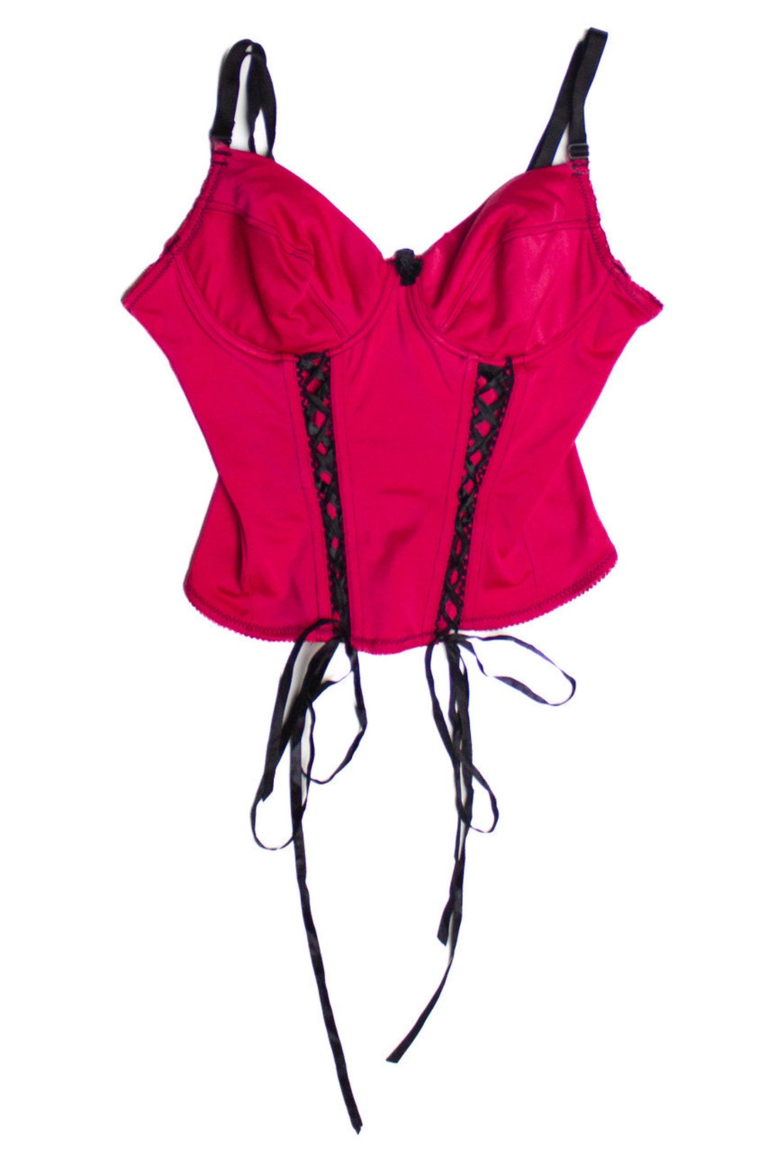 Y2k Nature Intimates Hot Pink Bustier Top - Etsy